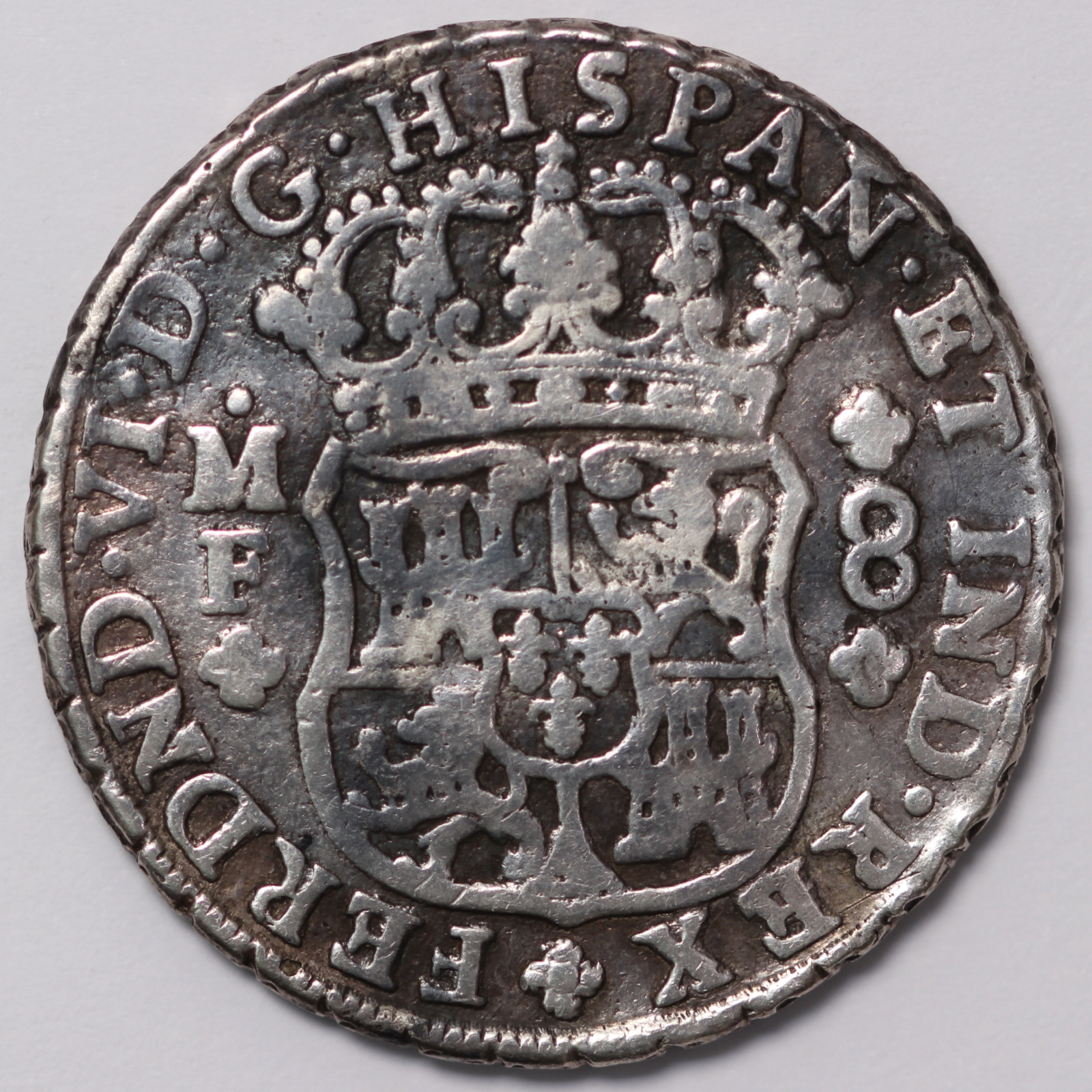 Mexico Spanish Colony 1750 MF 8 Reales Ferdinand VI KM#104.1 Pillar Silver Coin - Imperial ...