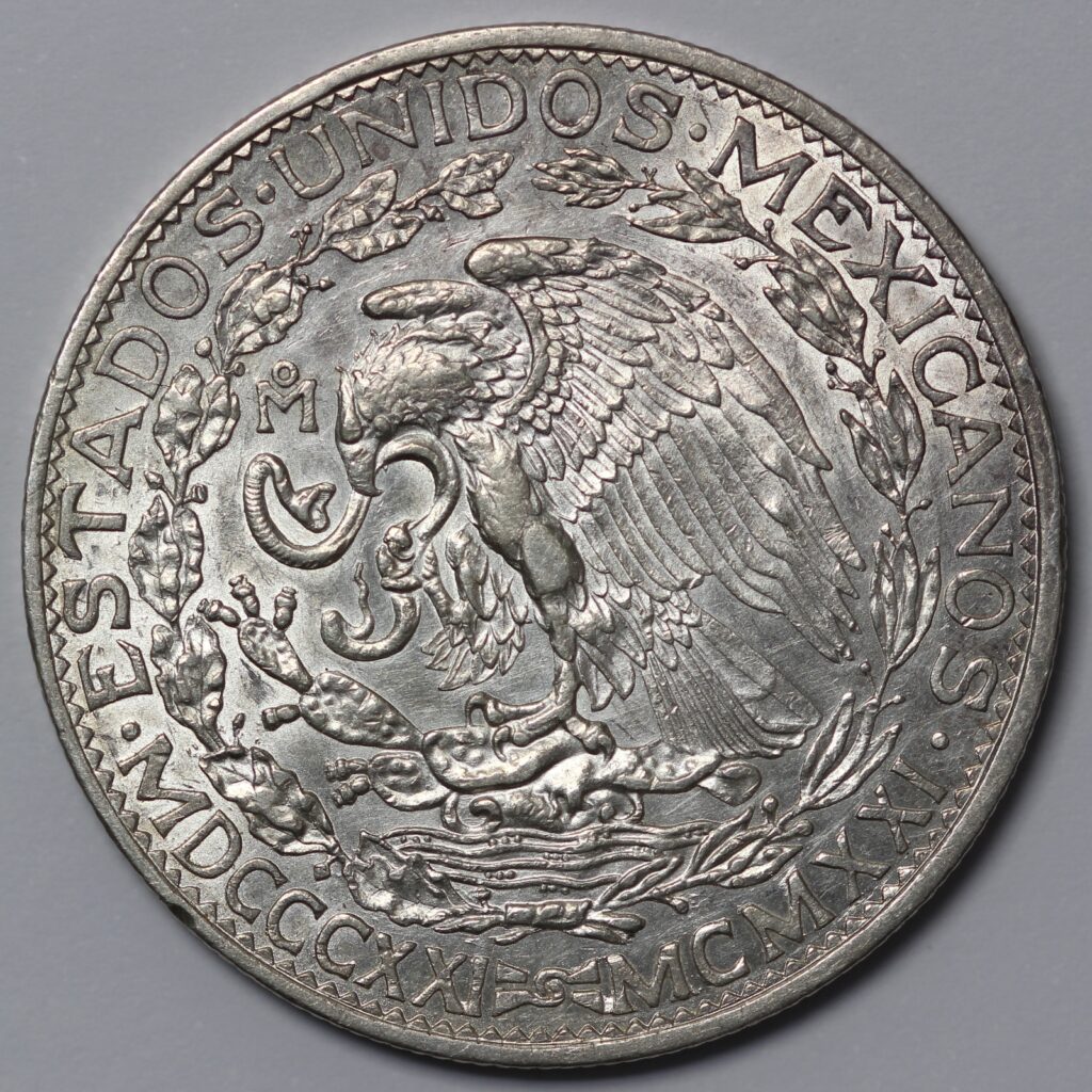 Mexico 1921 2 Pesos Centennial of Independence KM# 462 Silver Coin ...