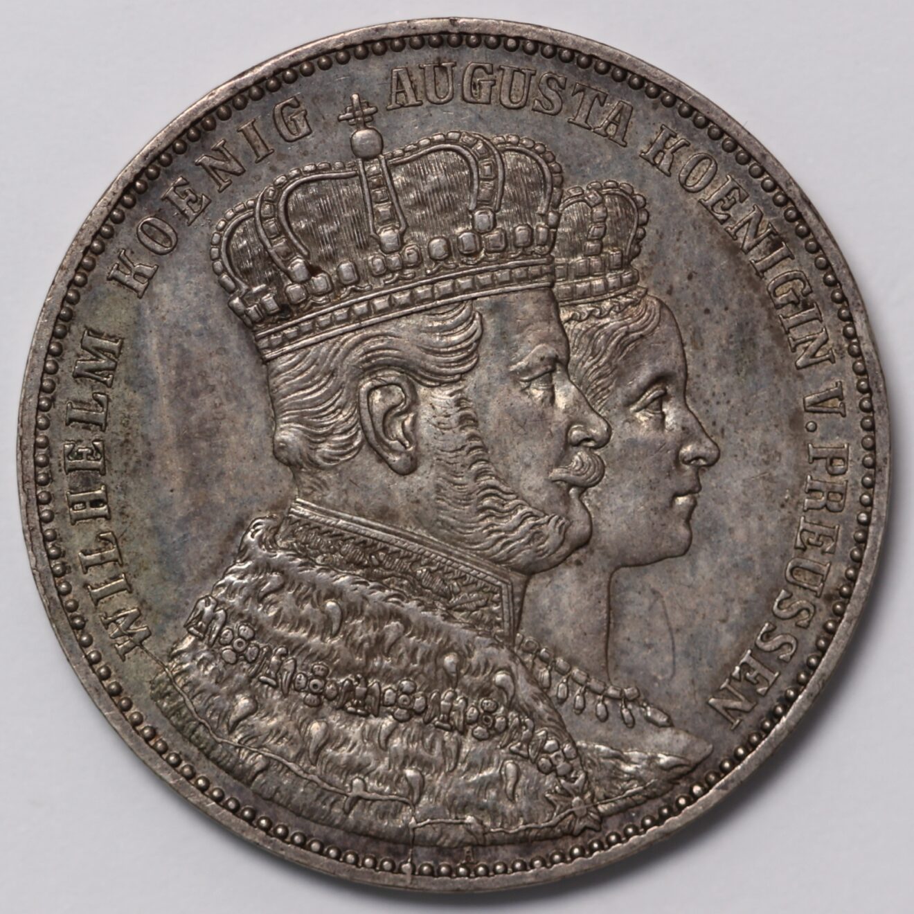 German States Prussia 1861-A Thaler Coronation of Wilhelm & Augusta ...