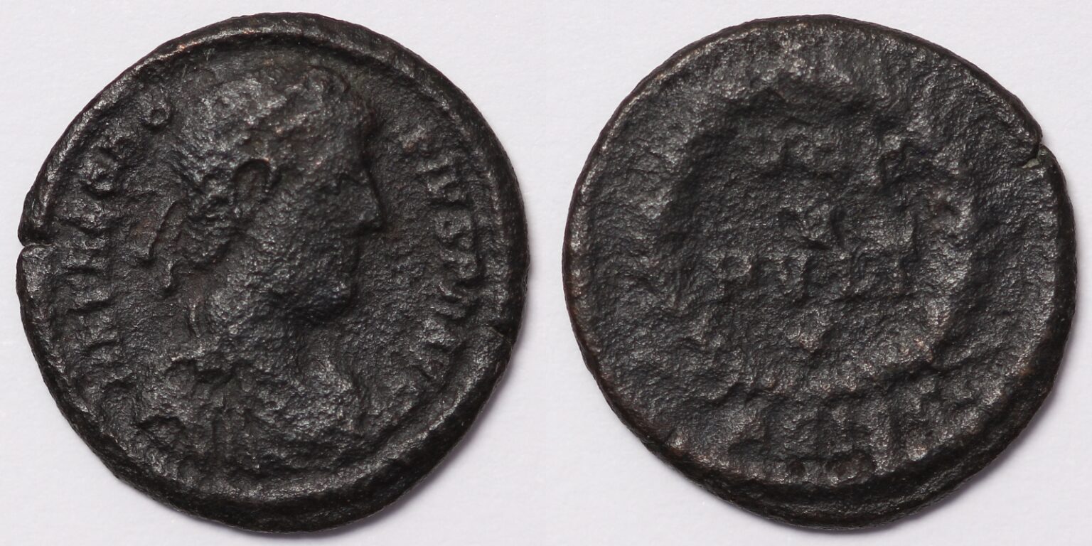 Ancient Roman Imperial Coin Theodosius Æ AD 378-383 Siscia Mint VOT/V ...