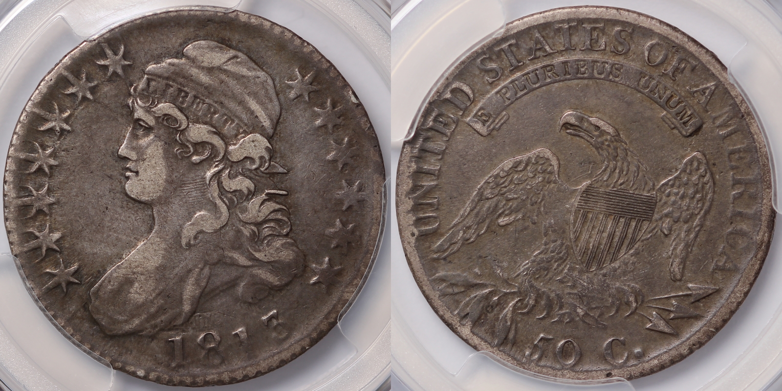 PCGS Graded VF30 United States 1813 Capped Bust Half Dollar O-109a ...