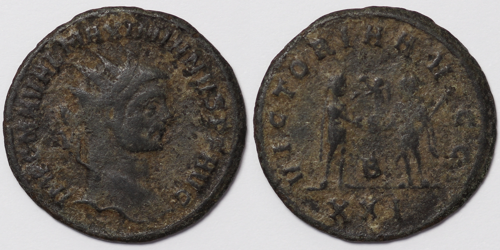 Ancient Roman Imperial Coin Maximian Antoninianus AD 291 Siscia Victory ...