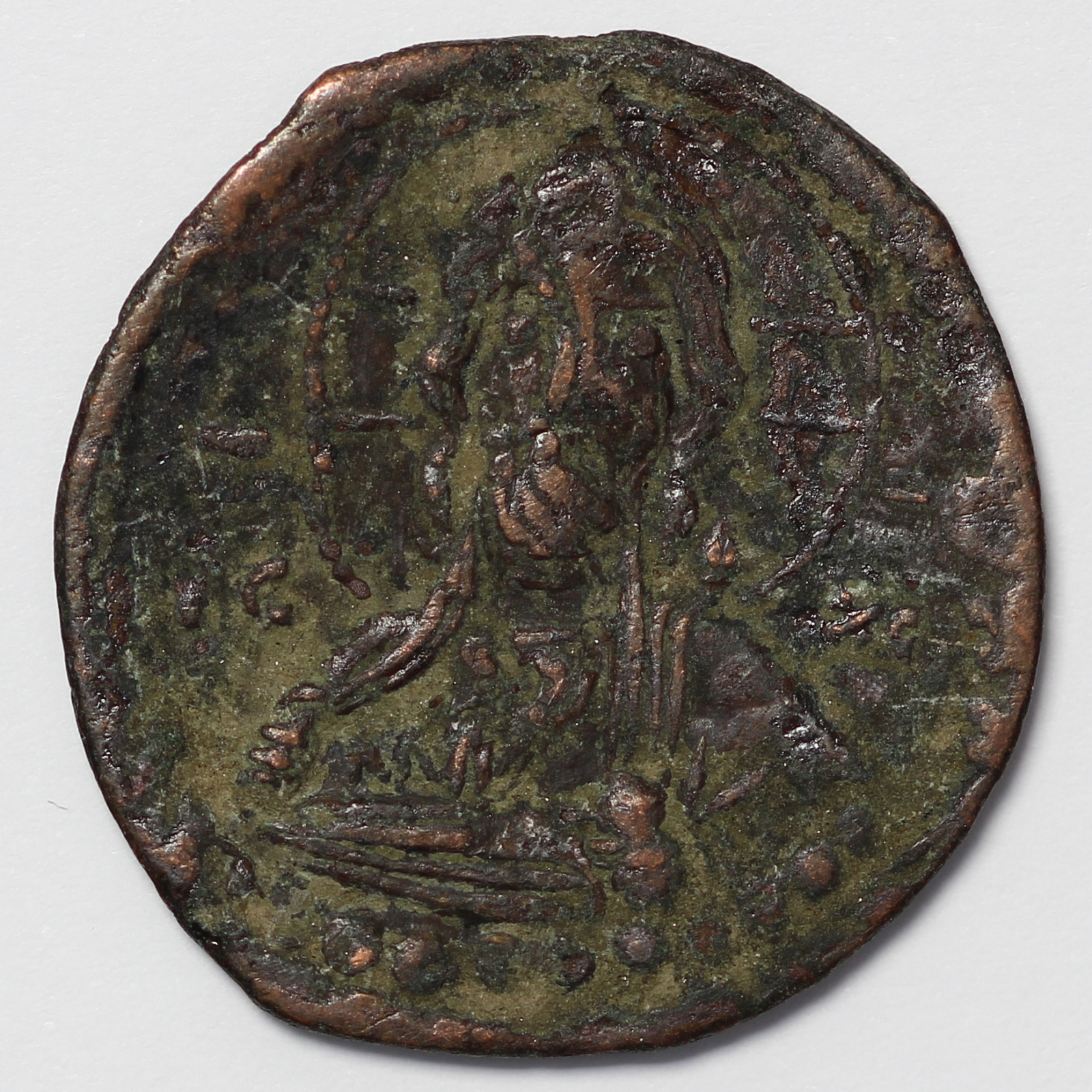 Ancient Byzantine Coin Anonymous Æ Follis Romanus IV AD 1068-71 Christ ...