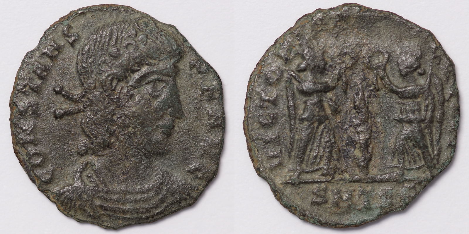 Ancient Roman Imperial Coin Constans Æ AD347-8 Thessalonica Two ...