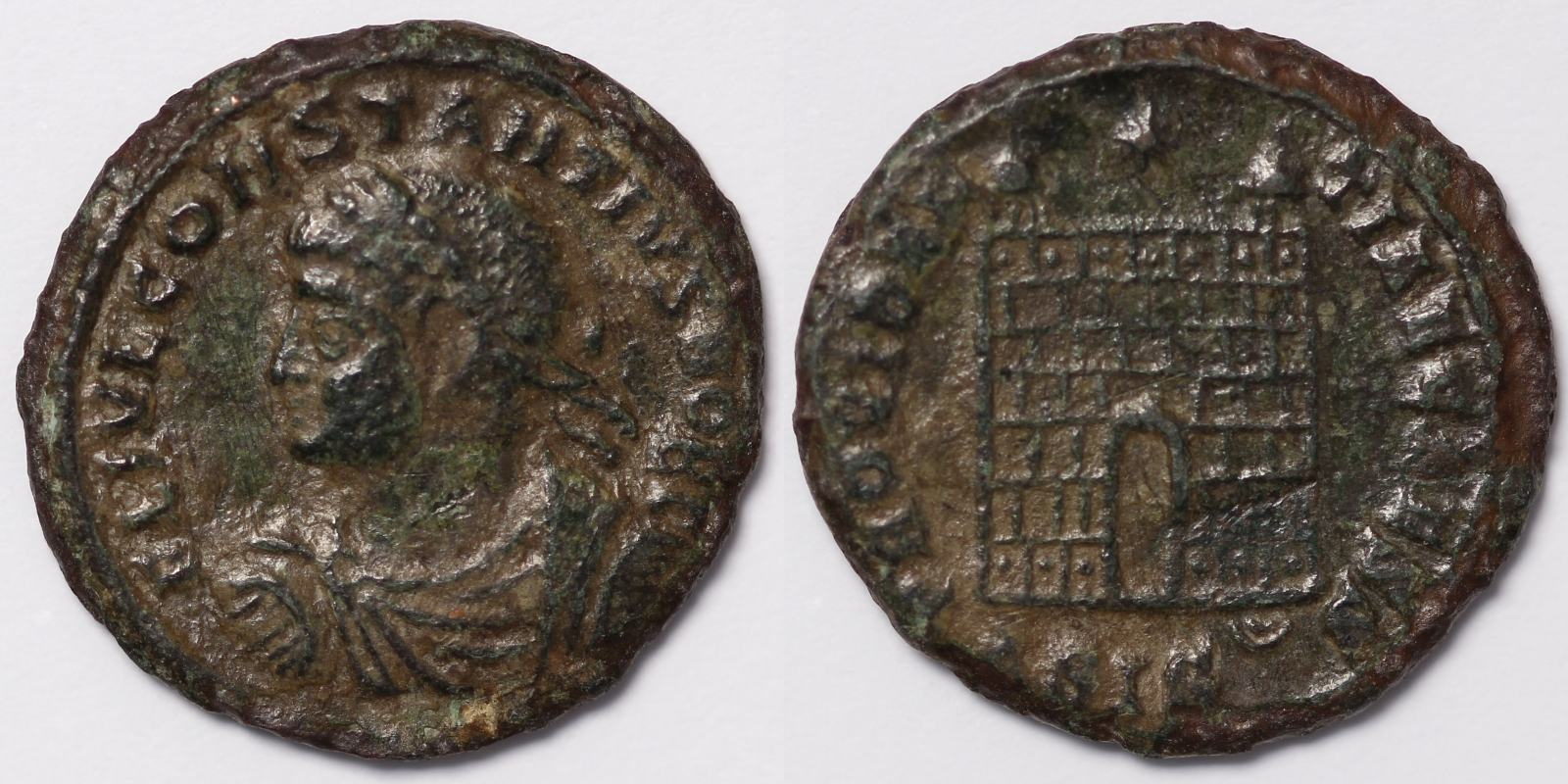 Ancient Roman Imperial Coin Constantius II as Caesar Æ AD 328-9 Siscia ...