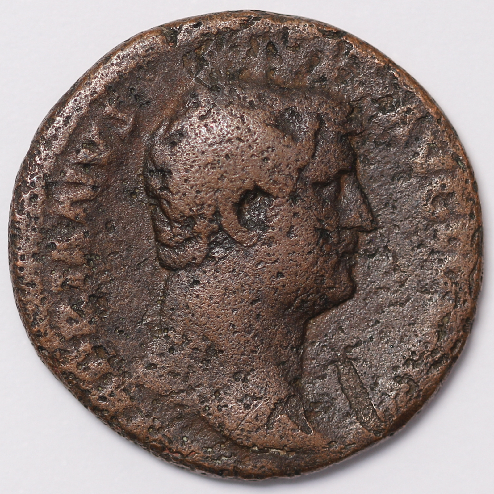 Ancient Roman Imperial Coin Hadrian Æ As AD 133-35 Rome Roma Greeting ...