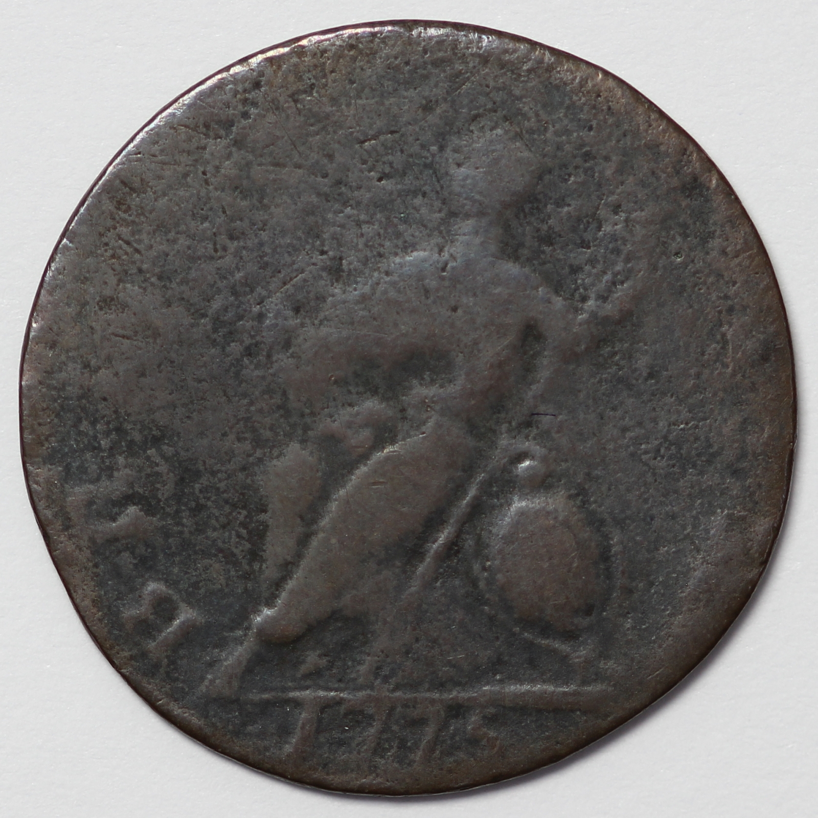 Great Britain 1775 Farthing George III House of Hanover S-3775 Copper ...