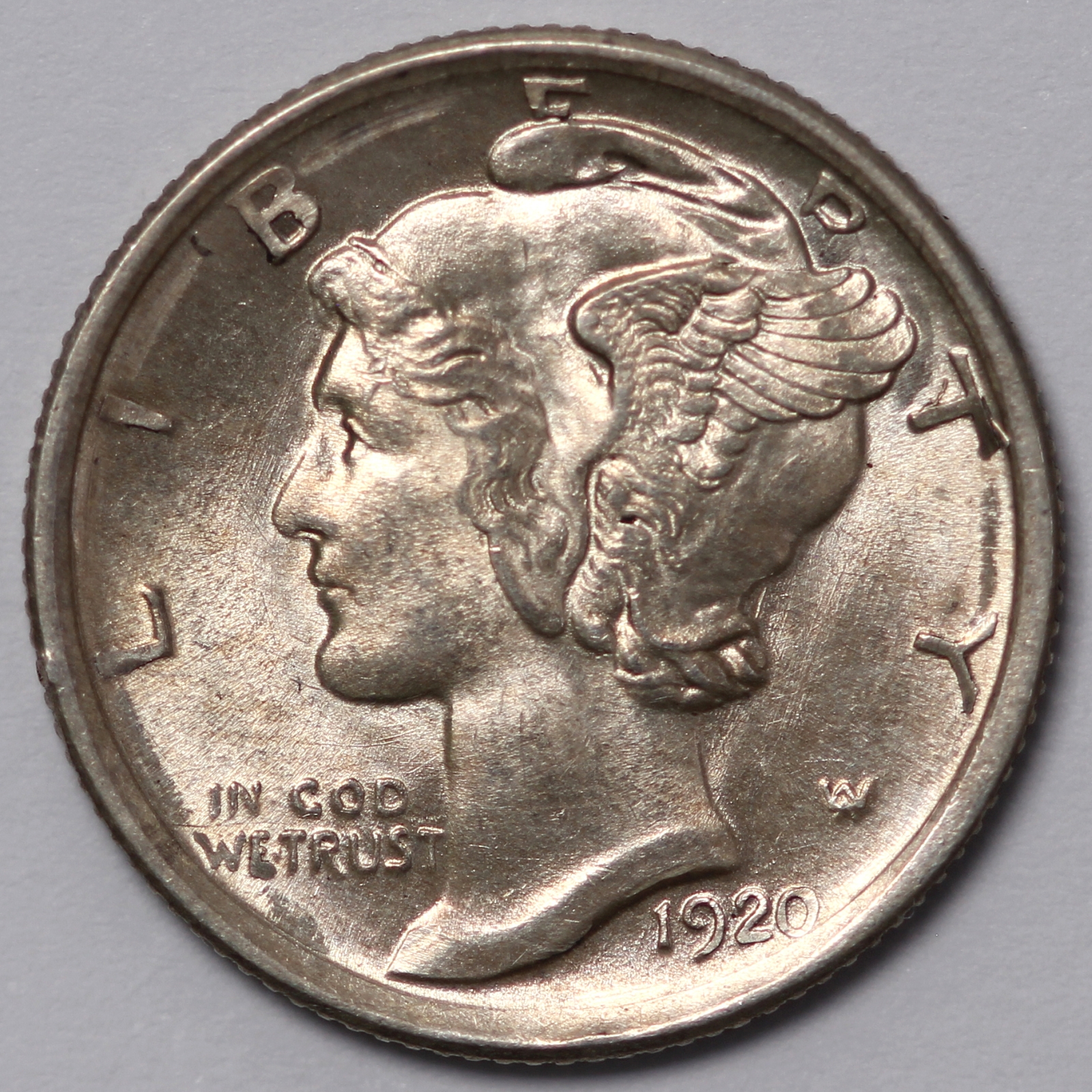 United States USA 1920 Mercury Dime 10C World Silver Coin - Imperial ...