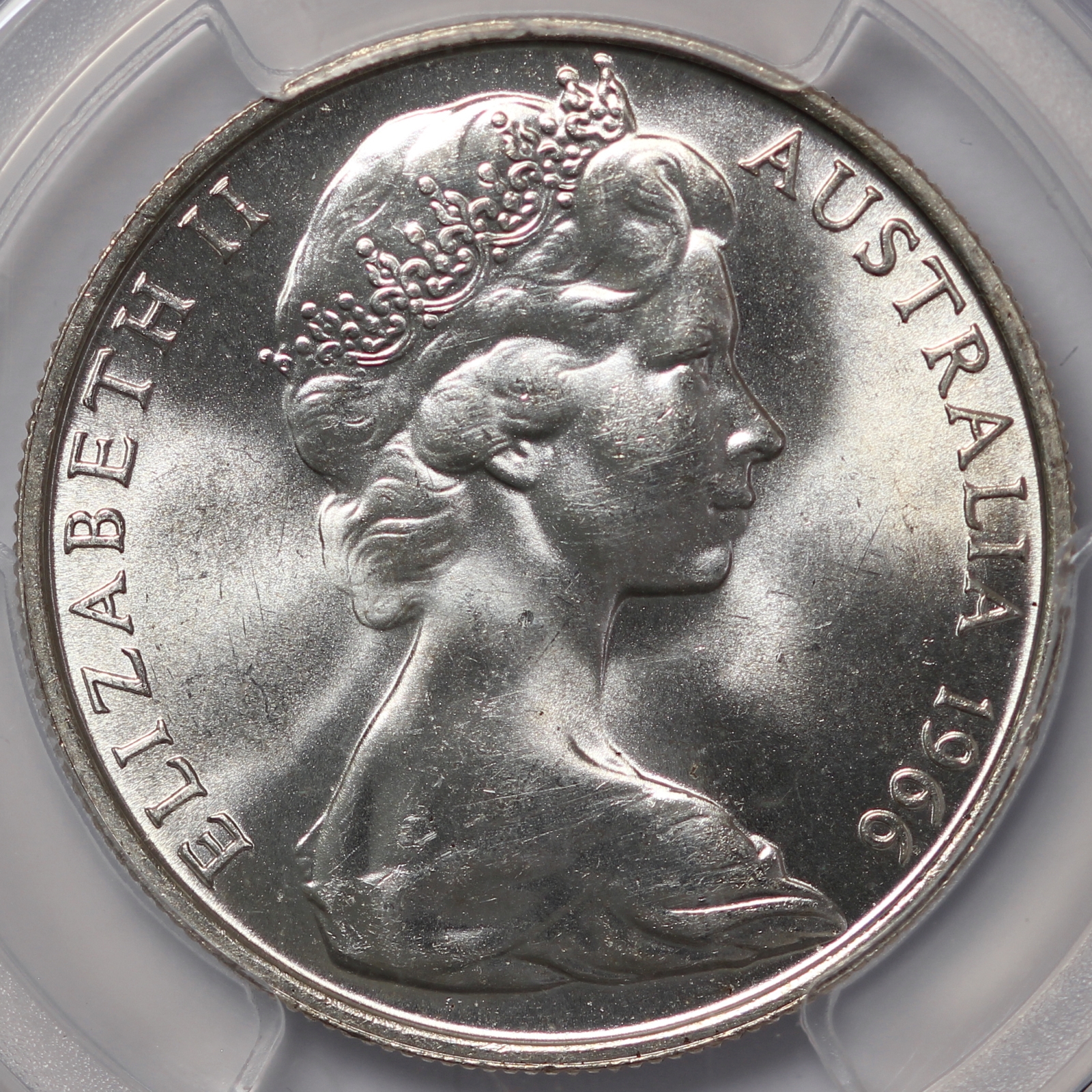 PCGS Graded MS66 - Australia 1966 Round Fifty Cents 50C Silver ...