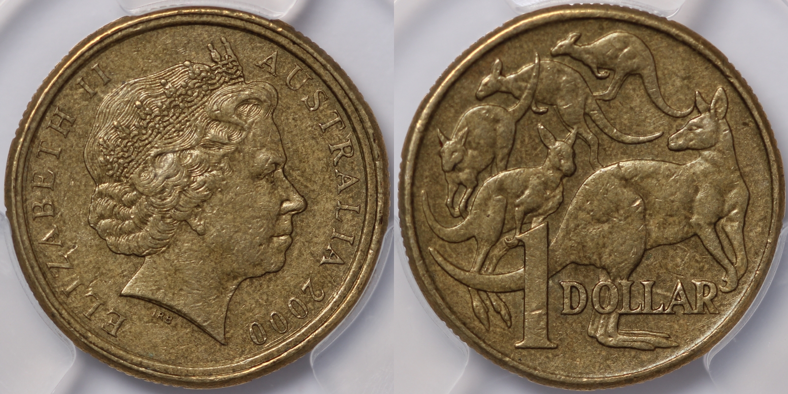 PCGS Graded AU58 Australia 2000 $1 Dollar Mule Struck w/ 10C Obverse Error Coin - Imperial ...