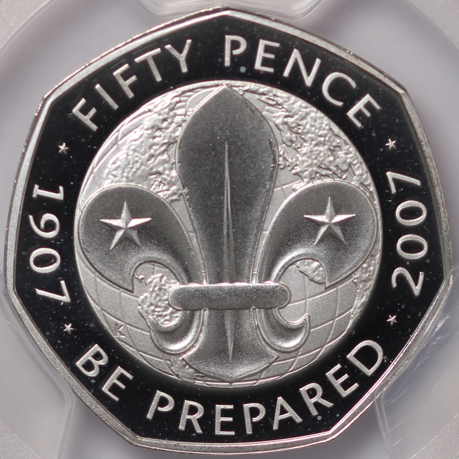 PCGS Graded PR69DCAM Great Britain 2007 50p Scouting Anniv. Silver ...