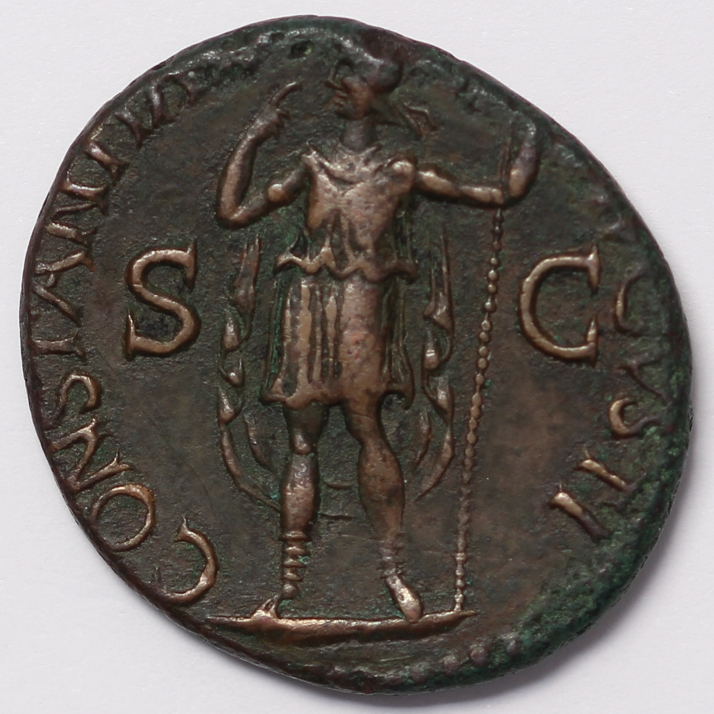 Ancient Roman Imperial Coin Claudius Æ As AD 41-50 Rome CONSTANTIAE ...