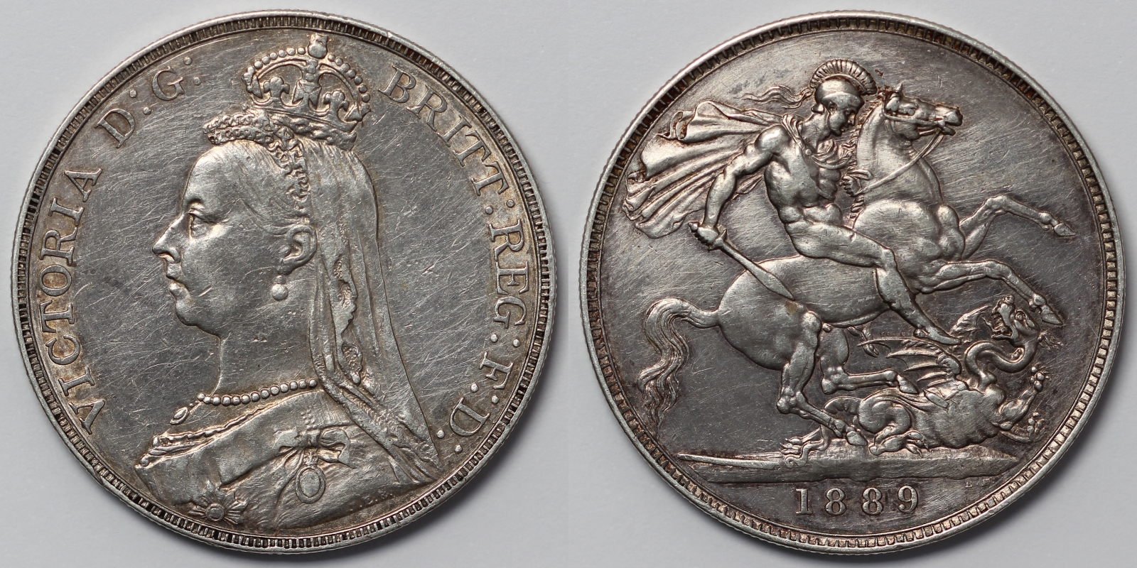 Great Britain 1889 Crown Victoria Jubilee Head S-3921 Large Sterling ...