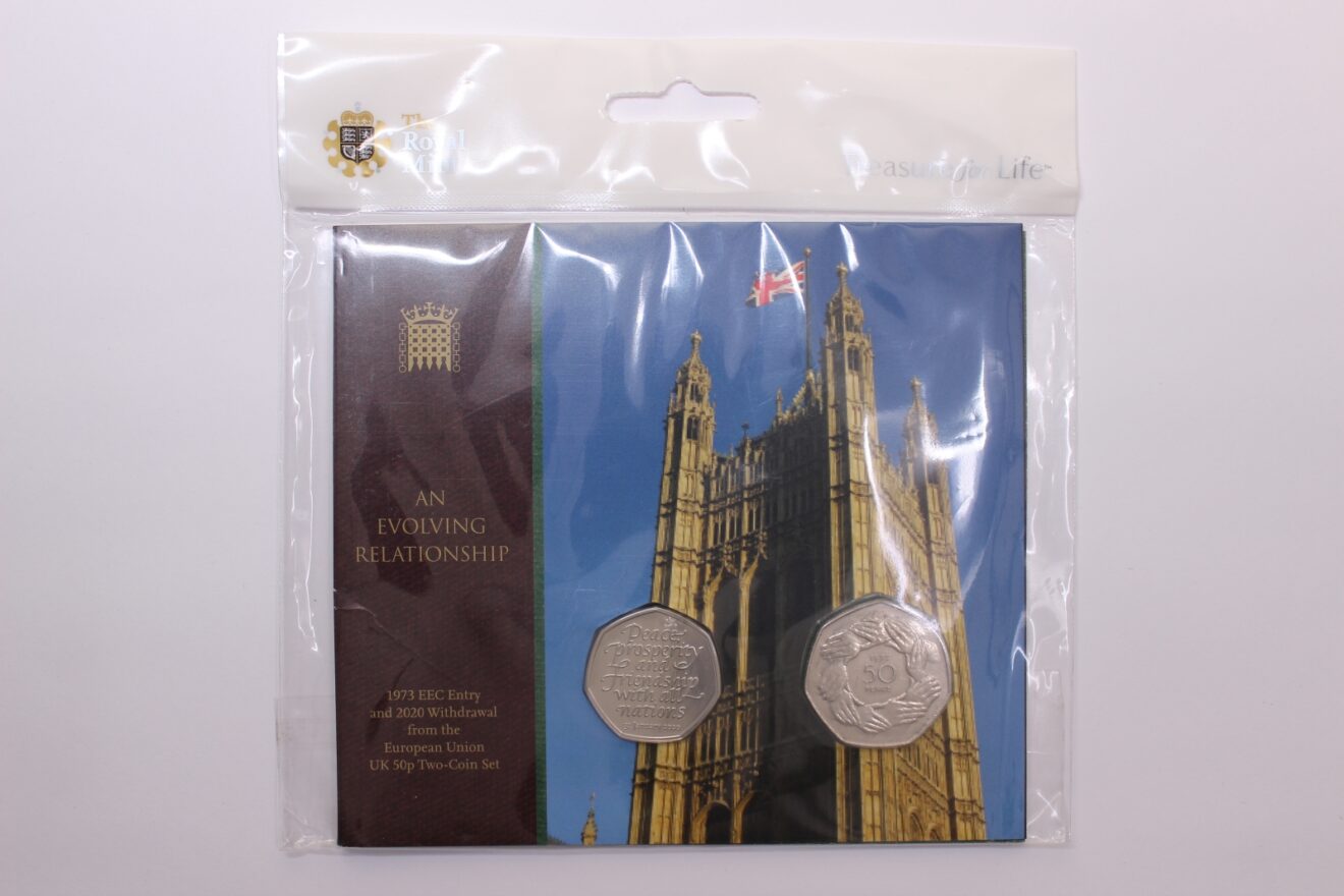 UK 1973 EEC Entry & 2020 EU Withdrawal 50p 2-Coin Set Sealed ...