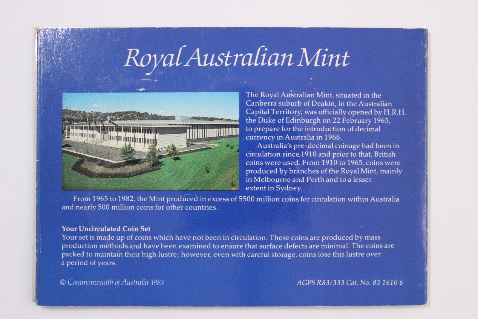 Australia 1984 Uncirculated 6-Coin Mint Set Yellow Insert Royal ...