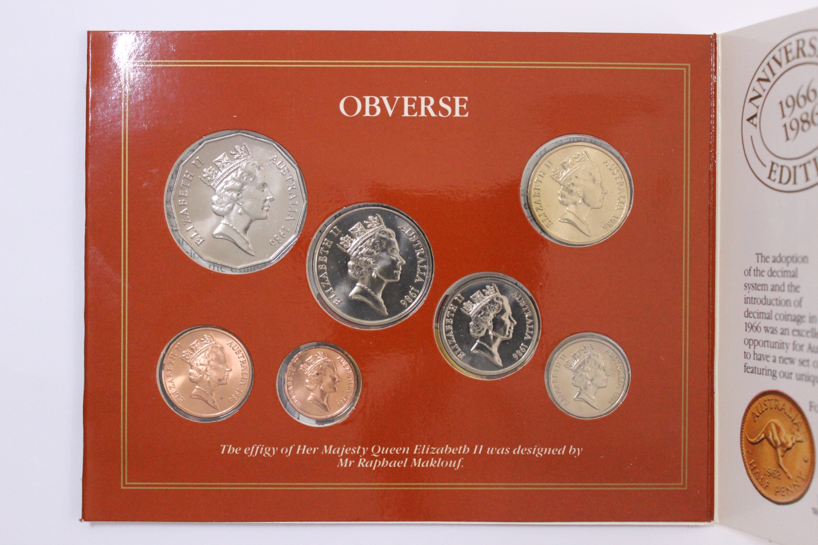 Australia 1986 Uncirculated 7-Coin Mint Set International Year of Peace ...