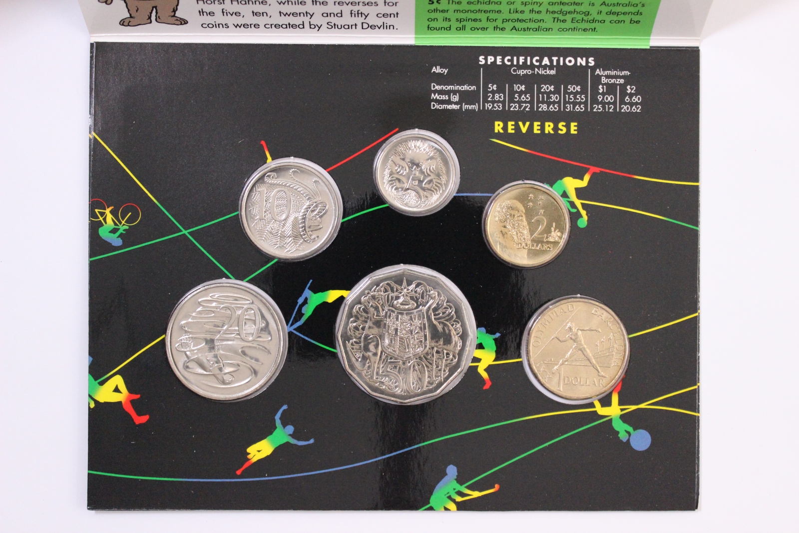 Australia 1992 Uncirculated 6-Coin Mint Set Barcelona Olympics – RAM ...