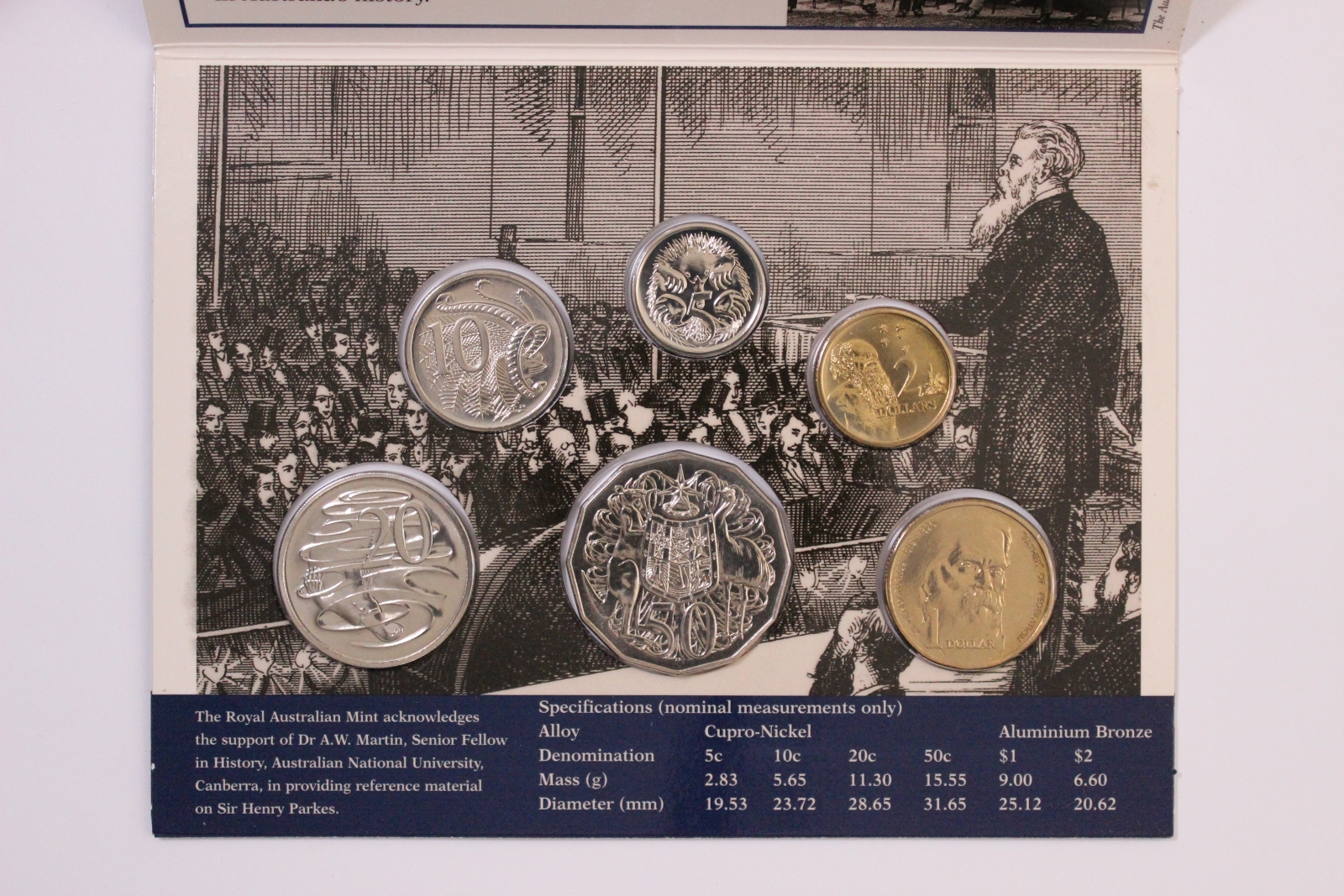 Australia 1996 Uncirculated 6-Coin Mint Set Sir Henry Parkes – RAM ...