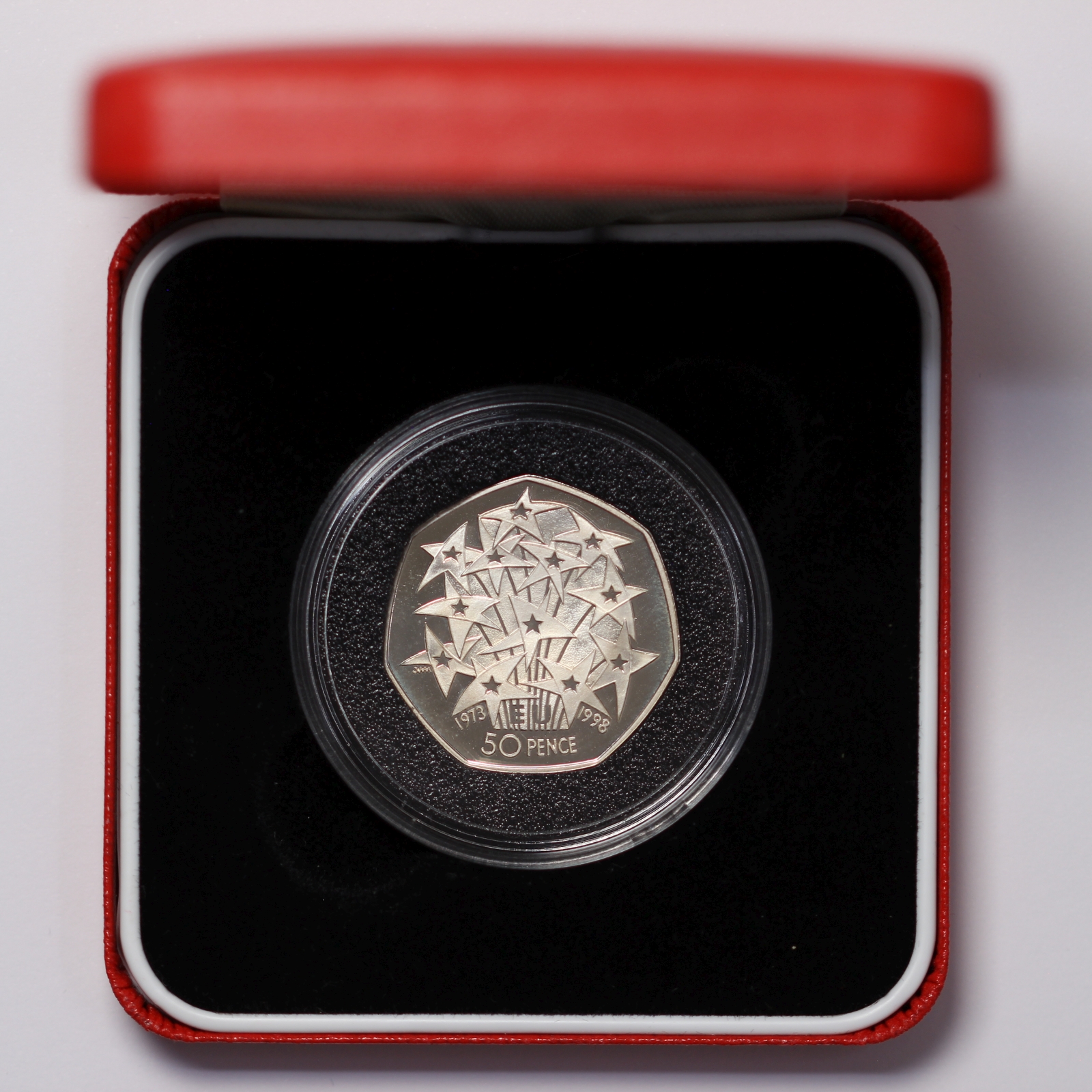 Great Britain 1998 50p 25th Anniversary of EEC Silver Proof Coin Royal ...