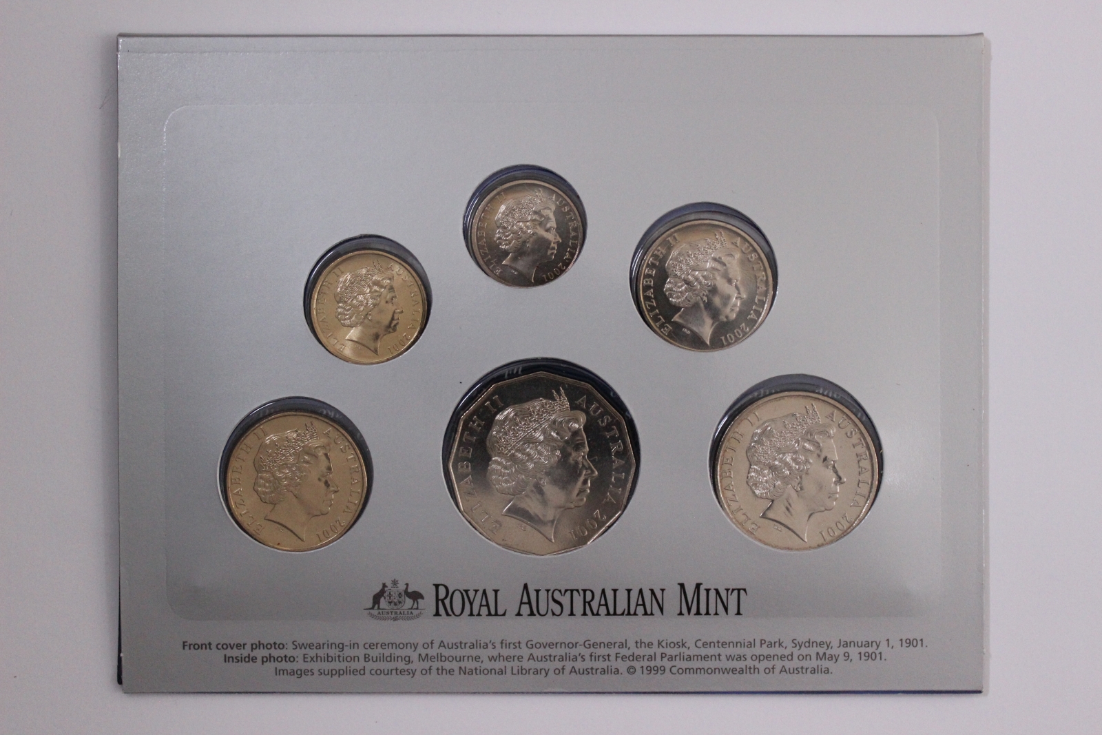 Australia 2001 Uncirculated 6-Coin Mint Set Centenary of Federation ...
