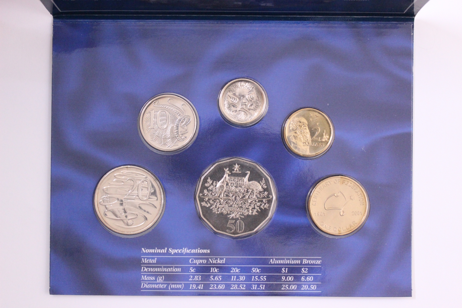 Australia 2001 Uncirculated 6-Coin Mint Set Centenary of Federation ...