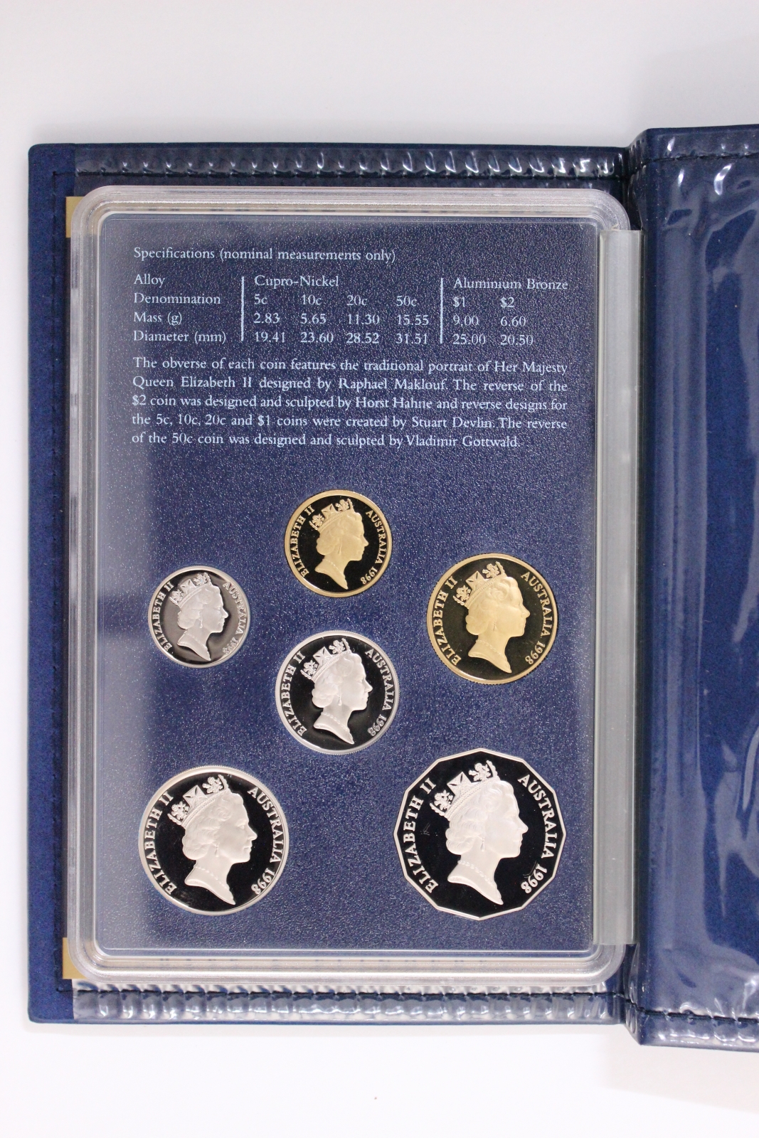 Australia 1998 6-Coin Proof Set Bass & Flinders – Royal Australian Mint RAM - Imperial Numismatics
