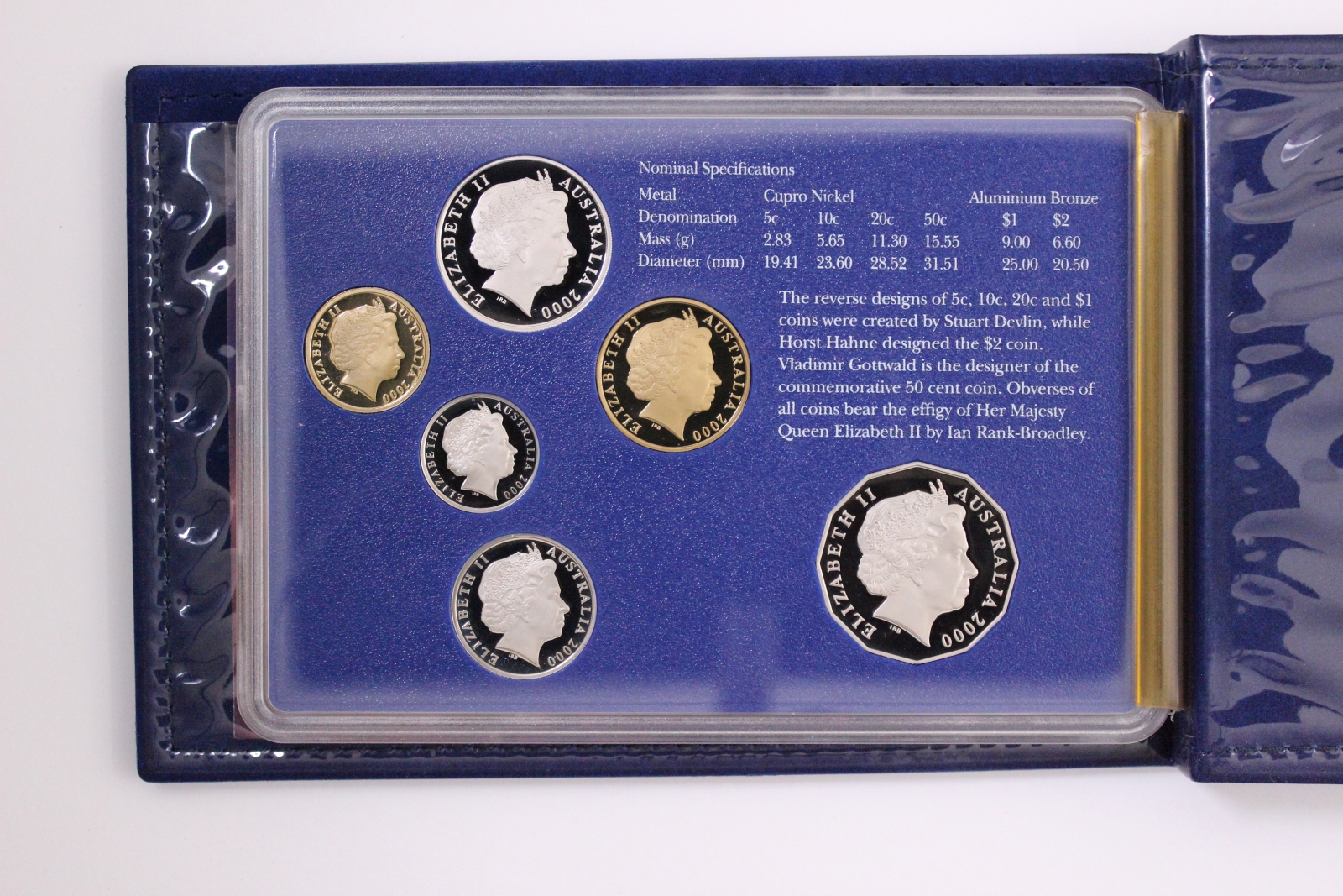 Australia 2000 6-Coin Proof Set Millenium Coloured 50C – Royal ...