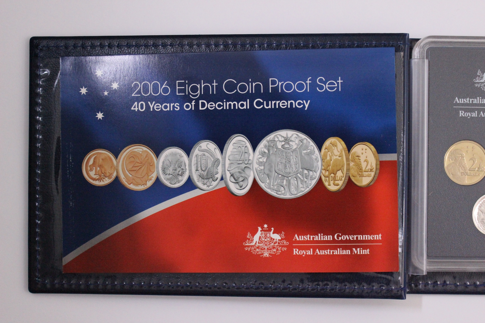 Australia 2006 8-Coin Proof Set 40 Years Decimal Currency Silver Round ...
