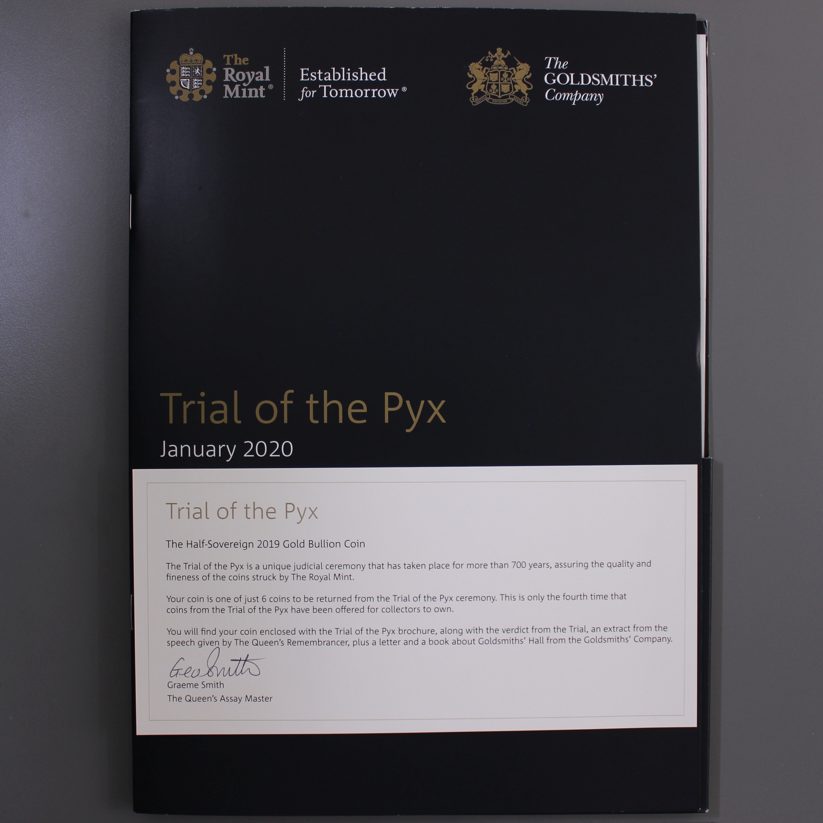 Great Britain 2019 Half Sovereign Gold Bullion Coin Trial of the Pyx ...