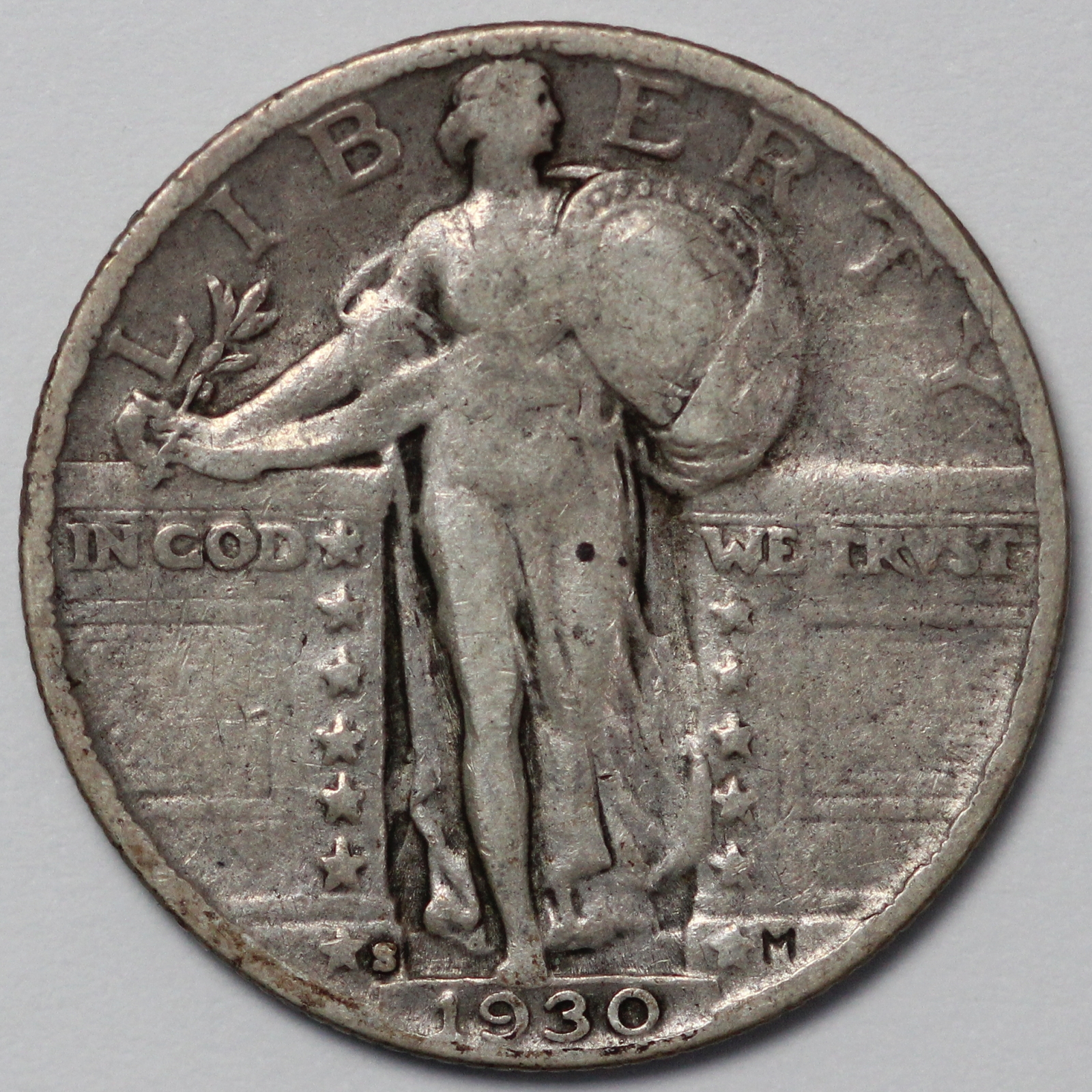 United States USA 1930-S Standing Liberty Quarter Dollar 25C World ...