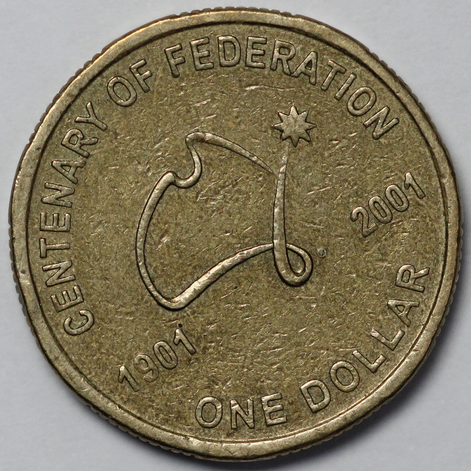 Australia 2001 $1 Centenary Of Federation Upset Die Rotation Error Coin ...