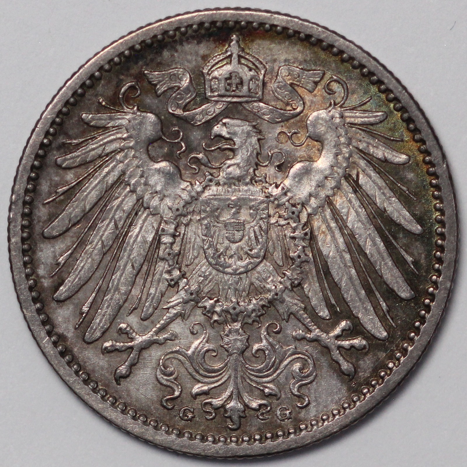 Germany - Empire 1905-G 1 Mark Karlsruhe Mint KM# 14 Silver Coin ...