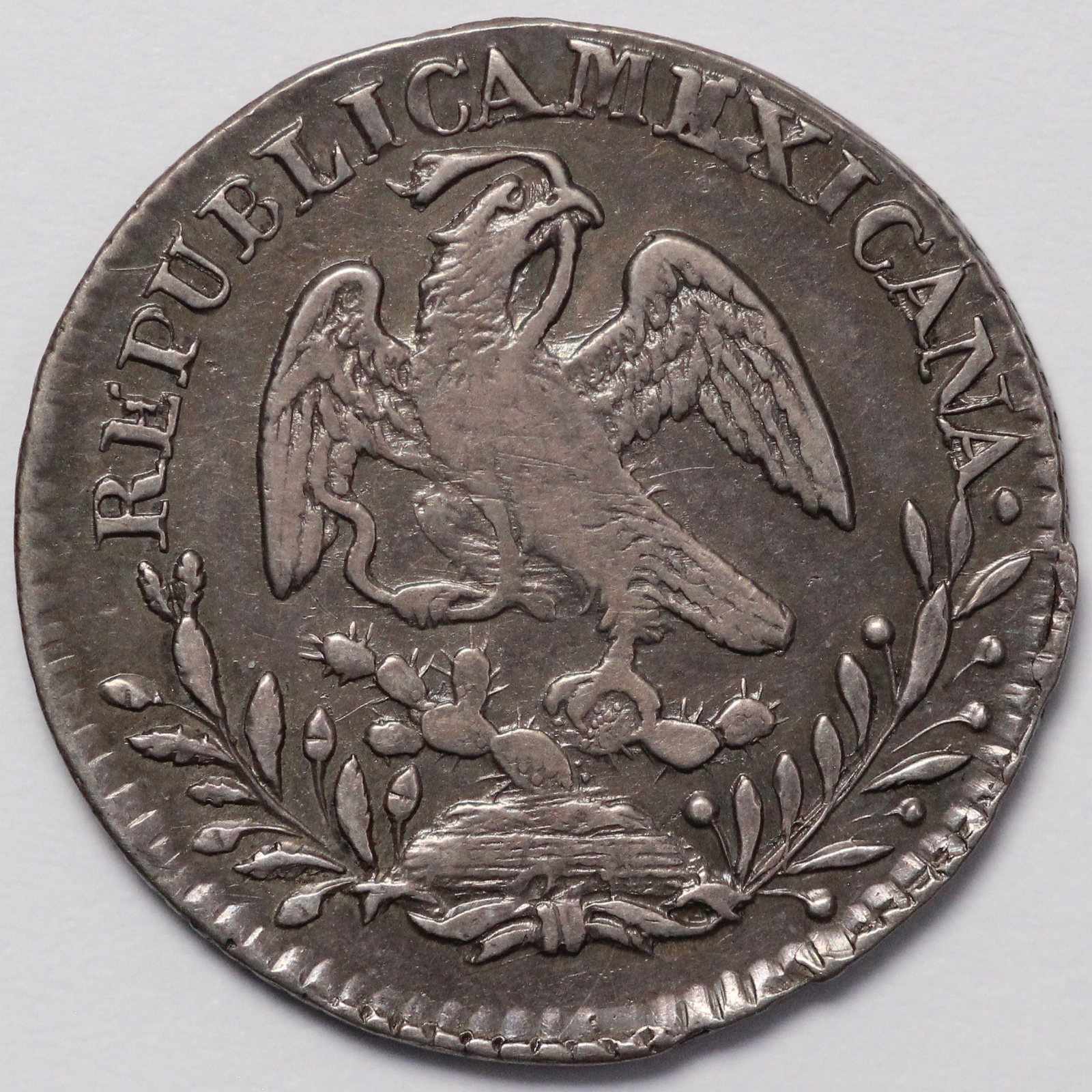 Mexico First Republic 1838-Zs OM 1 Real Zacatecas Mint KM# 372.10 Silver Coin - Imperial Numismatics