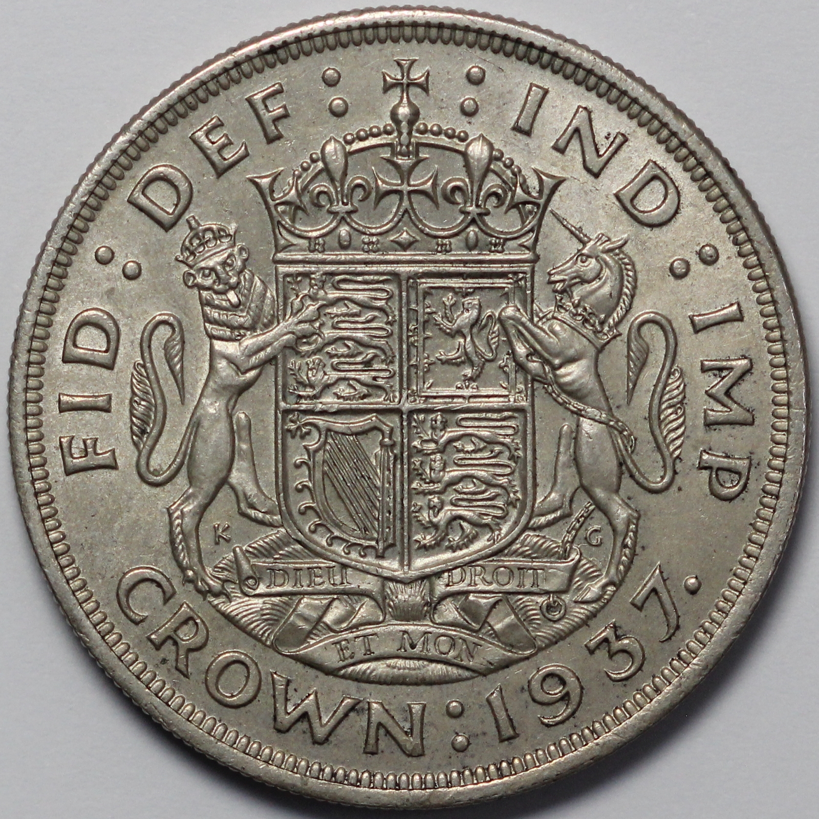 Great Britain 1937 Crown George VI KM# 857 World Silver Coin - Imperial ...
