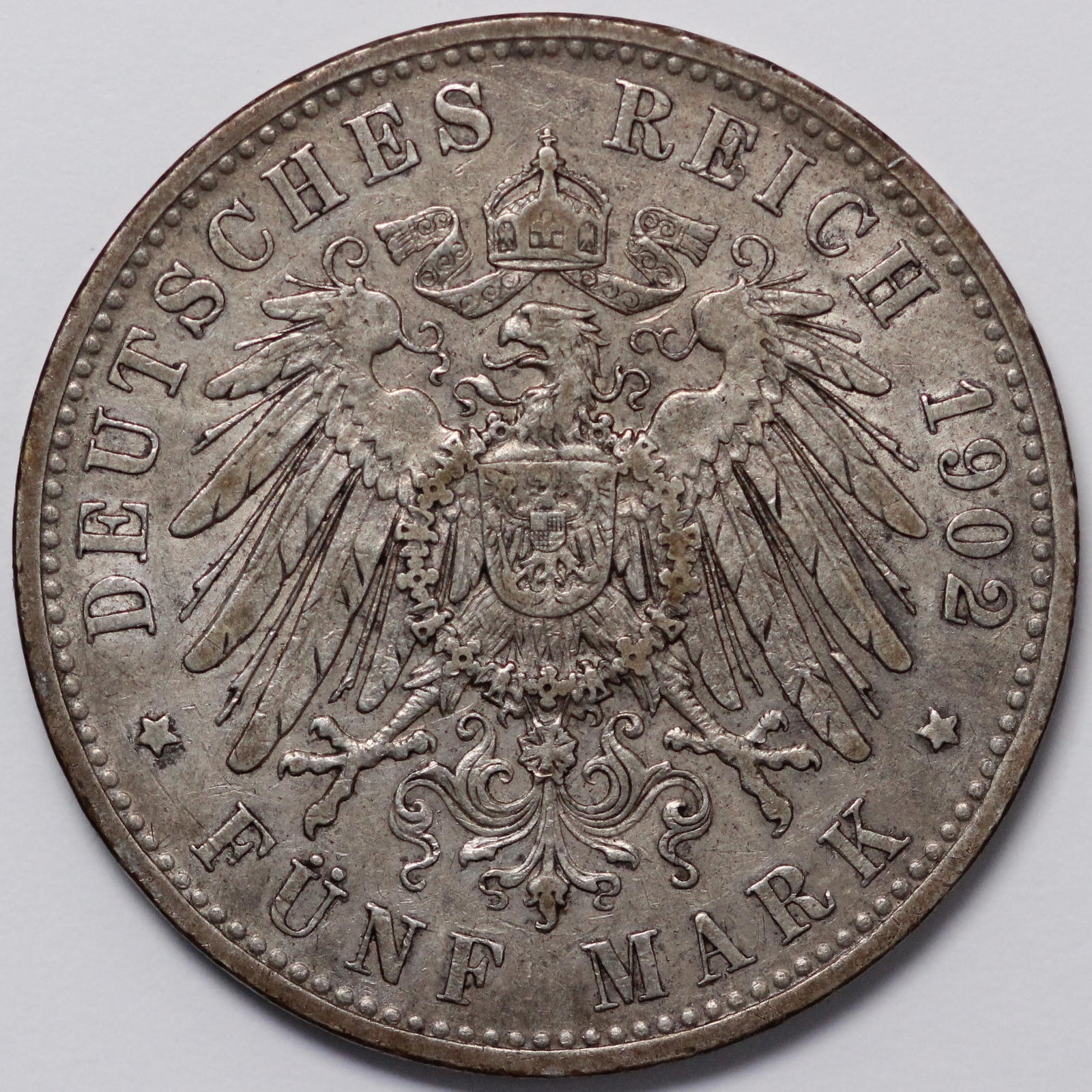 German States Bavaria 1902-D 5 Mark Otto Munich Mint KM# 915 World ...