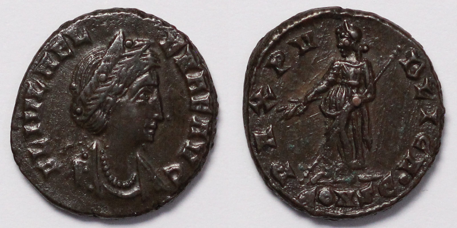 Ancient Roman Imperial Coin Helena AD 337-340 Æ Constantinople Mint Pax ...