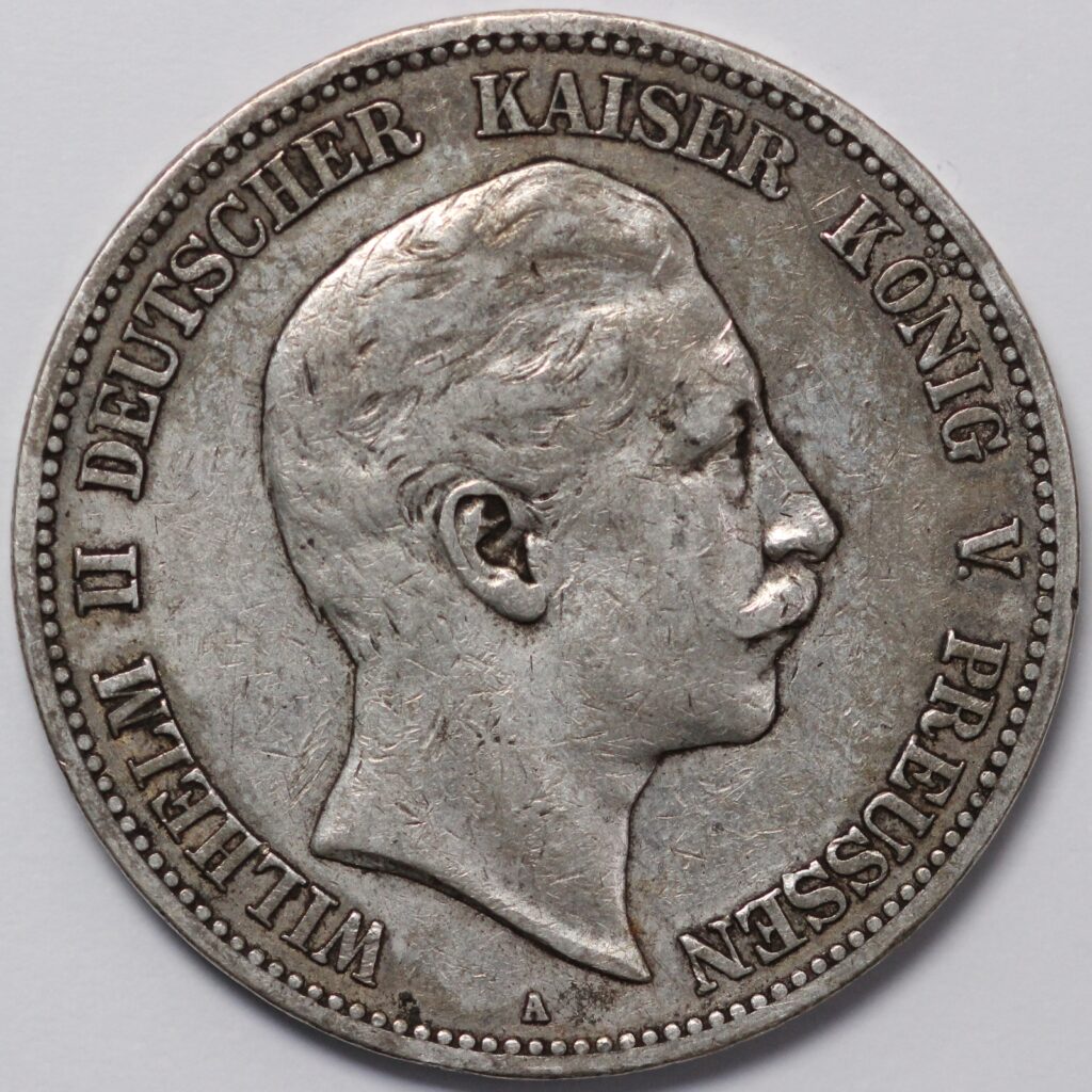 German States Prussia 1900-A 5 Mark Wilhelm II Berlin Mint KM# 523 ...
