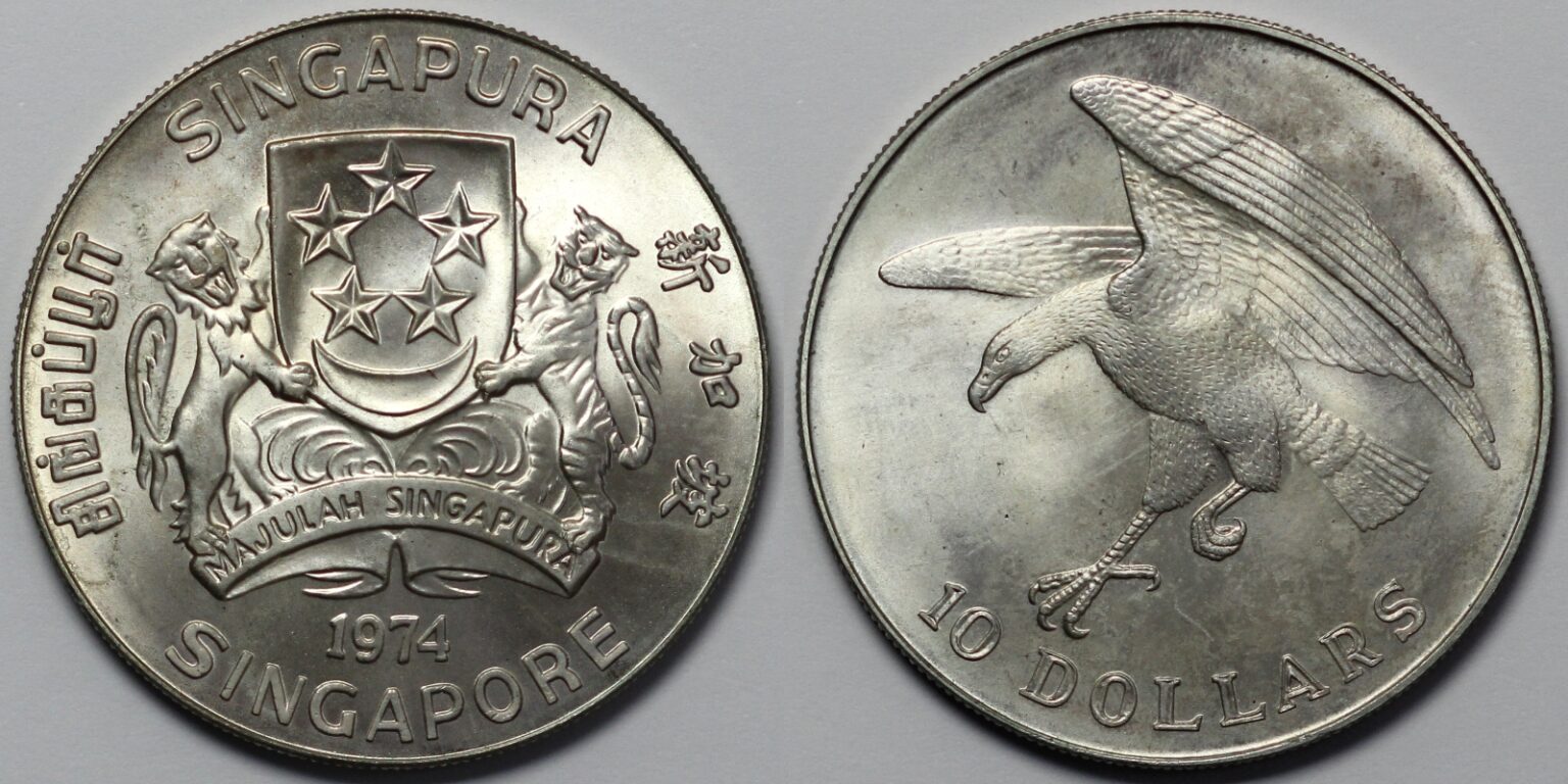 Singapore 1974 10 Dollars $10 KM# 9.2a World Silver Coin - Imperial ...