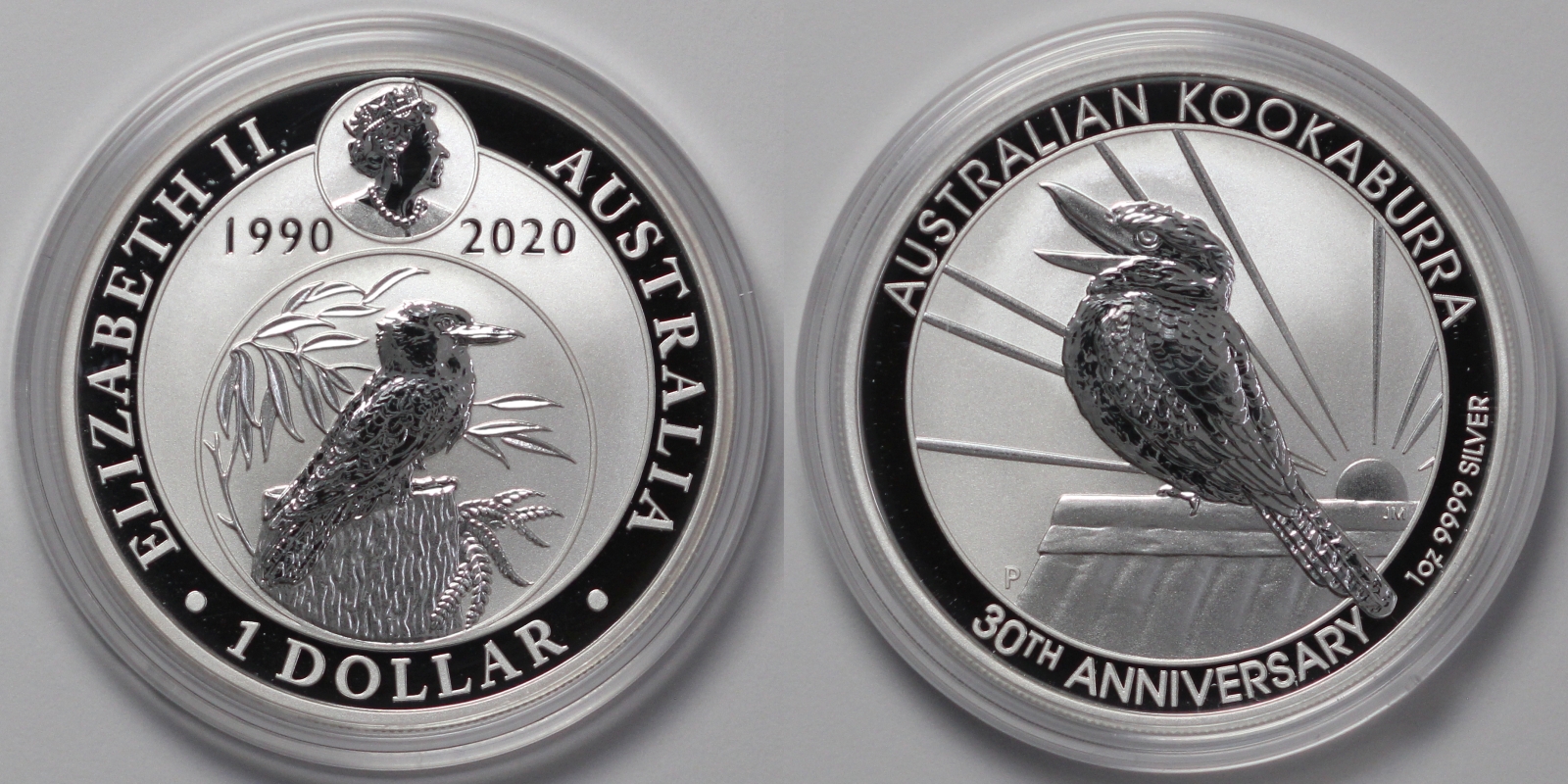 2020 $1 1oz 9999 Silver Australian Kookaburra 30th Anniv Bullion Coin ...