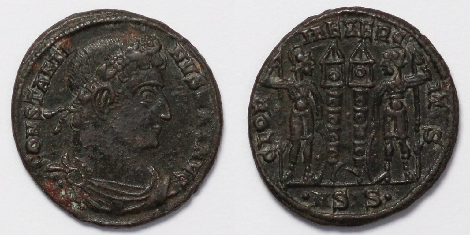 Ancient Roman Imperial Coin Constantine I AD 334-335 Æ Siscia Mint Two ...