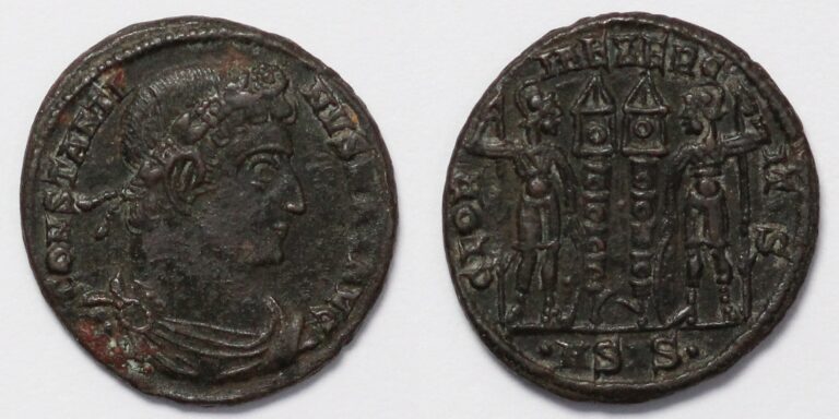 Ancient Roman Imperial Coin Constantine I AD 334-335 Æ Siscia Mint Two ...