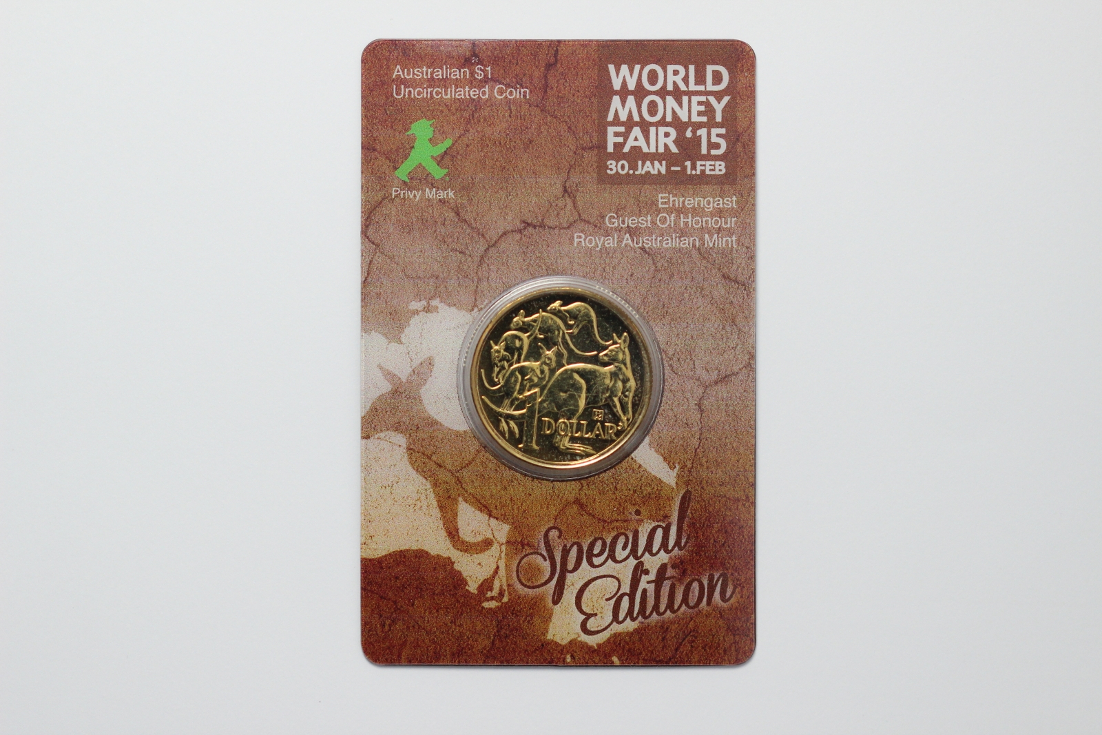 Australia 2015 $1 Uncirculated Coin Ampelmann Privymark World Money ...