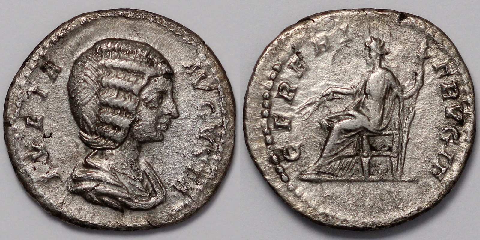 Ancient Roman Imperial Coin Julia Domna AR Denarius AD 196-211 Rome ...