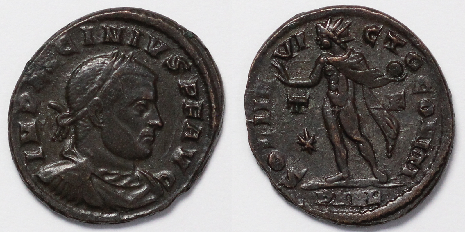 Ancient Roman Imperial Coin Licinius Æ AD 316 Sol Arelate/Arles Mint ...