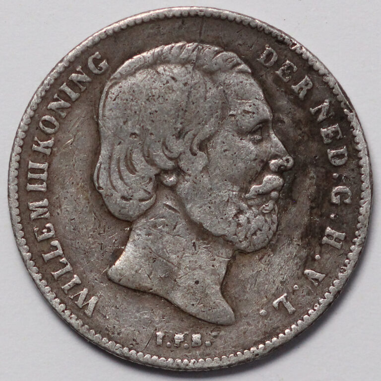 Netherlands 1863 1/2 Gulden William III KM# 92 World Silver Coin ...