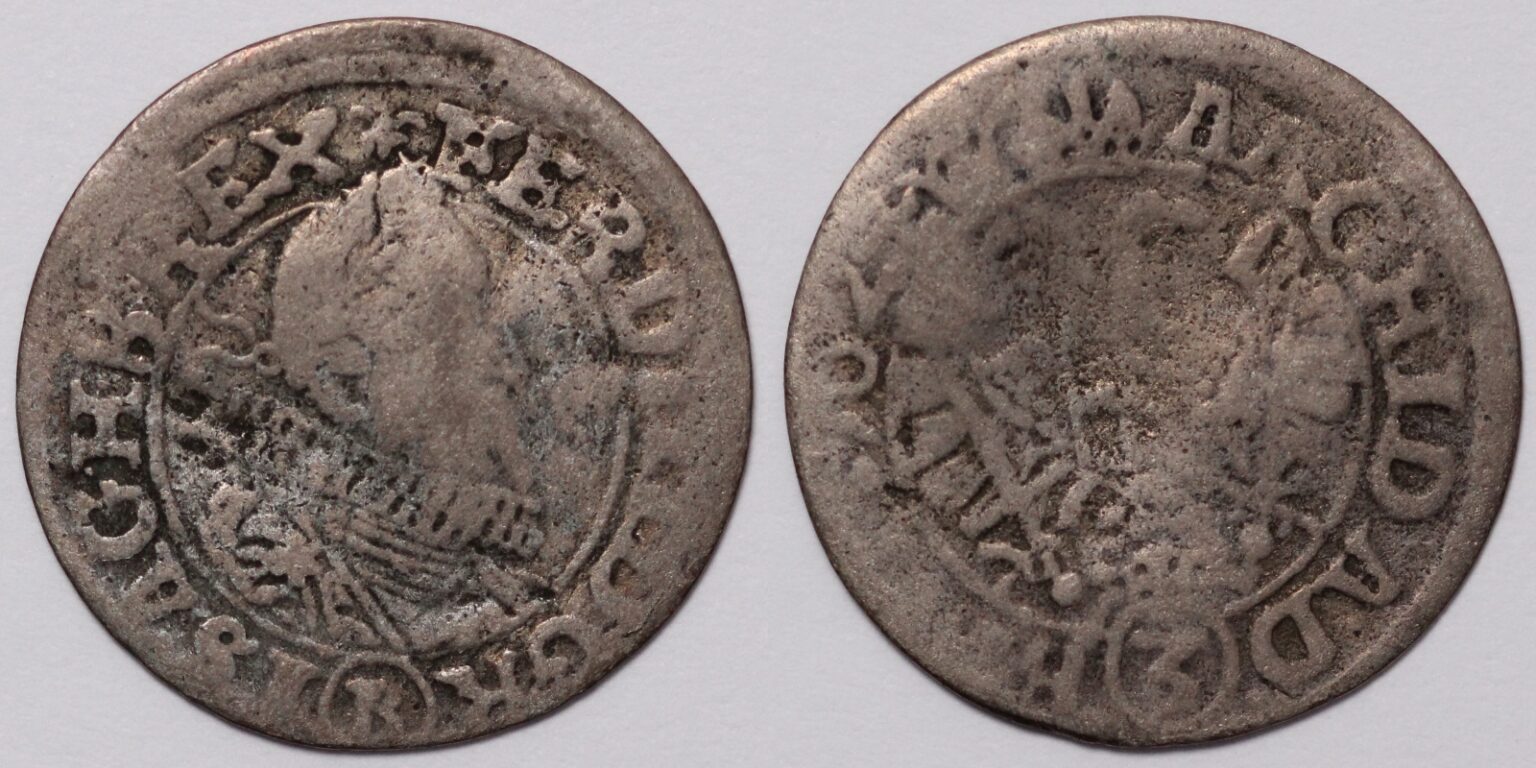 Austrian Empire 1624 3 Kreuzer Ferdinand II Brunn/Brno Mint Silver Coin - Imperial Numismatics