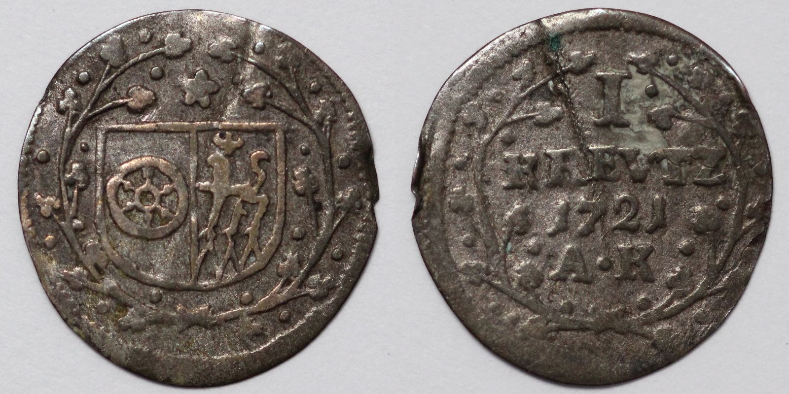 German States - Mainz 1721-AK 1 Kreuzer KM# 231 World Silver Coin ...