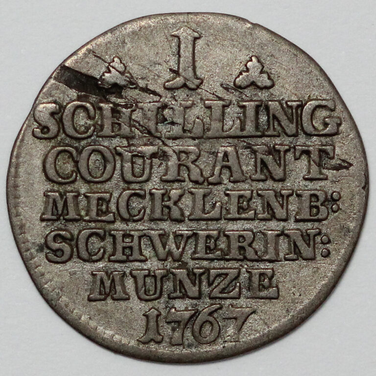German States Mecklenburg-Schwerin 1767 1 Schilling KM# 204 World ...