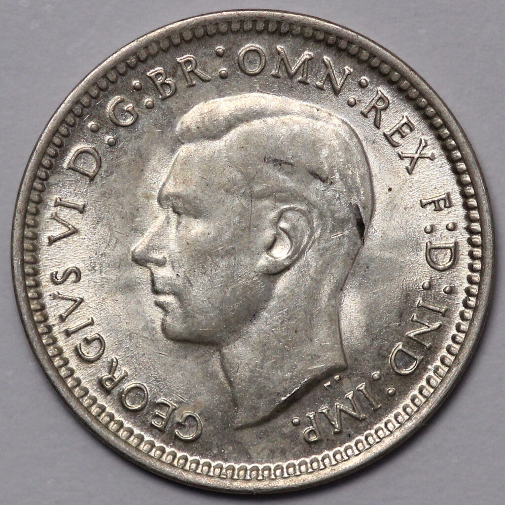 Australia 1942-D Threepence 3D George VI Denver Mint Silver Coin ...