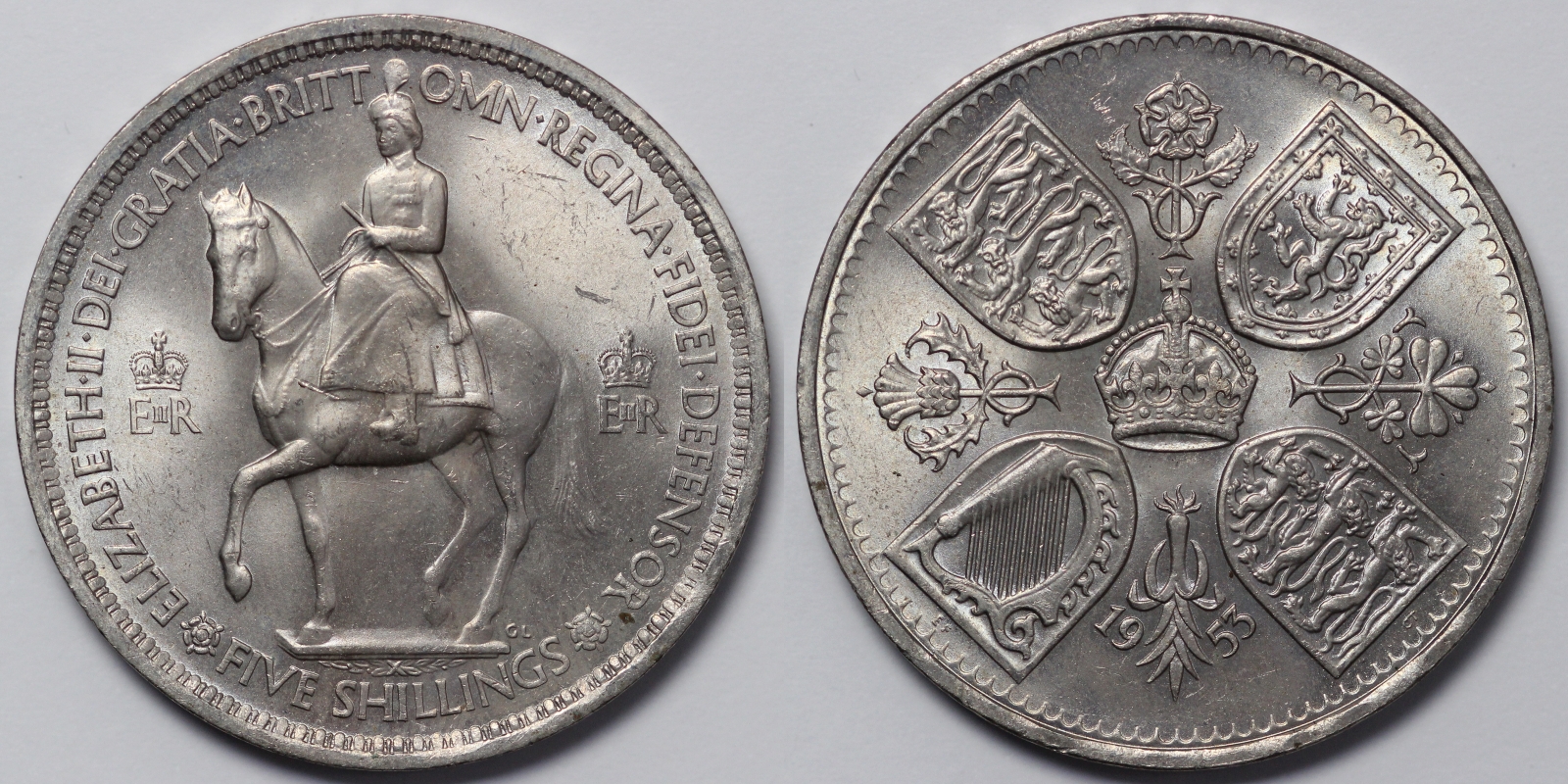 Great Britain 1953 Crown Elizabeth II Coronation S-4136 Cupro-Nickel Coin - Imperial Numismatics